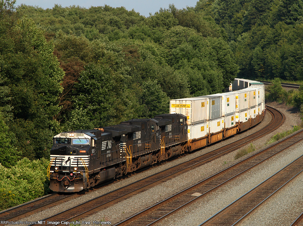 NS 9851 west at Mile 249 Pittsburgh Line